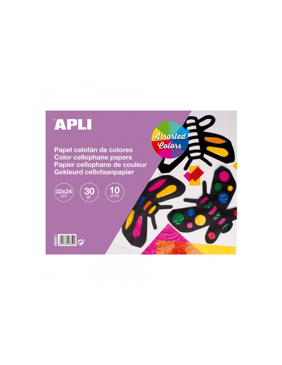 Block 10 hojas papel celofán colores | Resopal