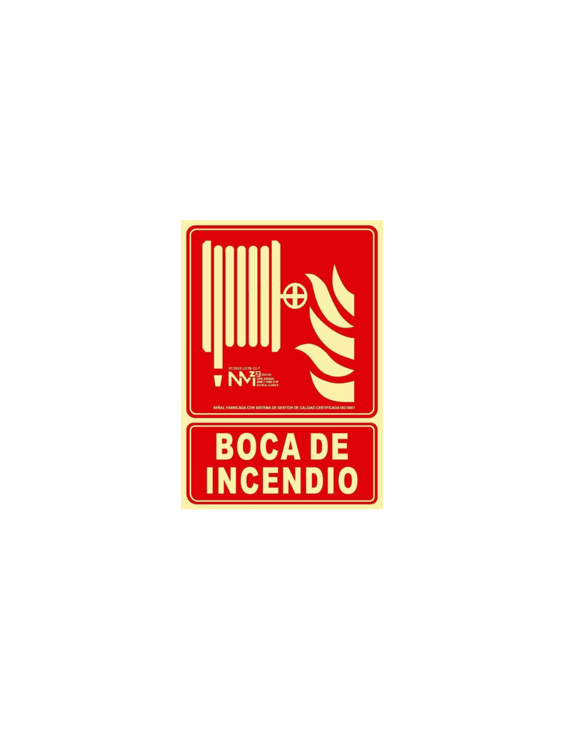 Señal "Boca de incendio" Clase B | Resopal